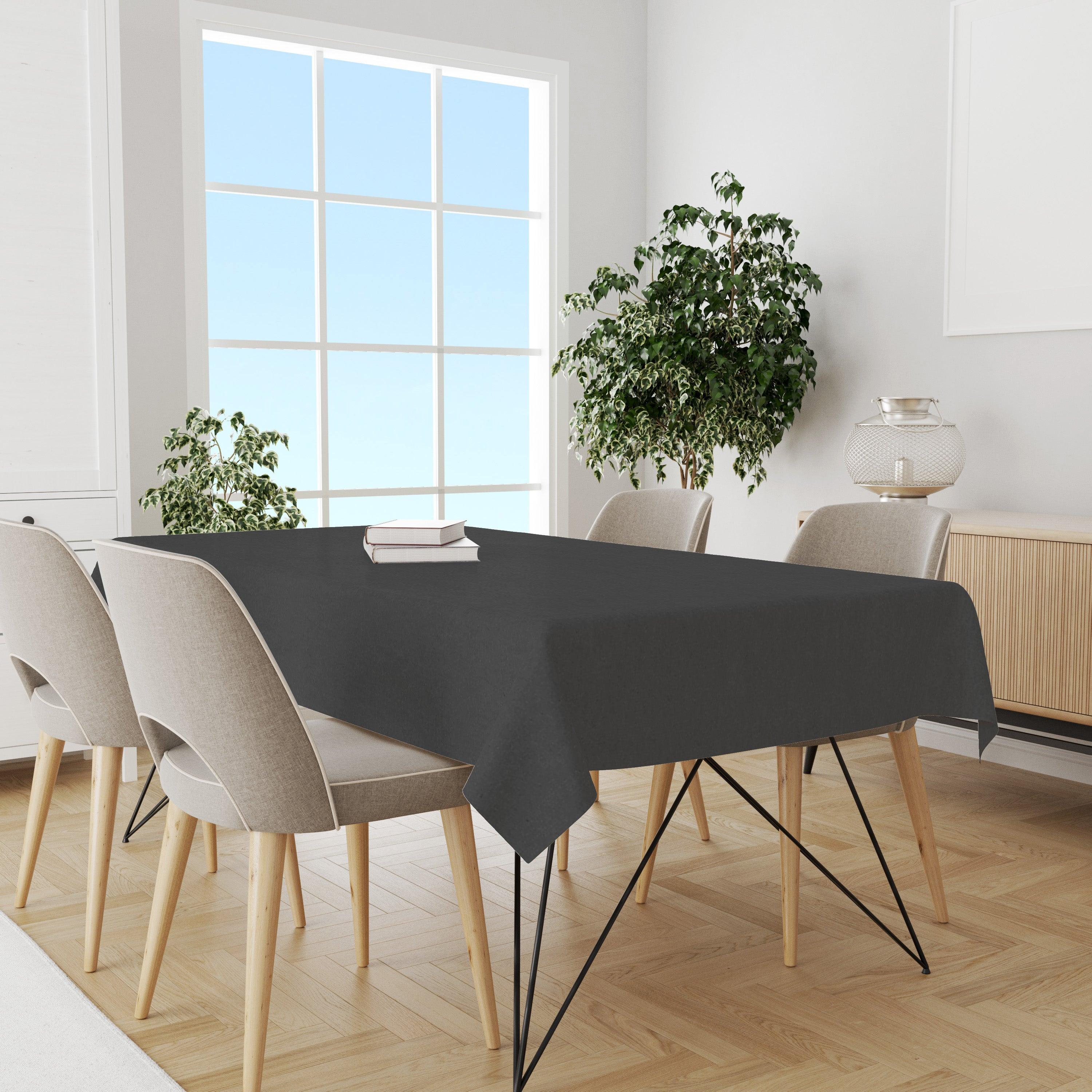 Premium Cotton Plain Rectangular Dining Table Cloth – Trance Home Linen